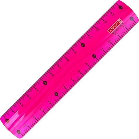 Brunnen Colour Code15cm Plastic Ruler With Recessed Grip For Left And