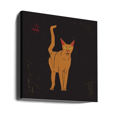 Orange Cat Square 24x24 Canvas Corporate Office Art Michaels