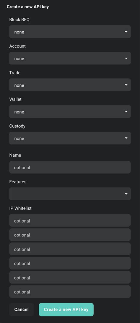 Creating New API Key On Deribit Deribit Support