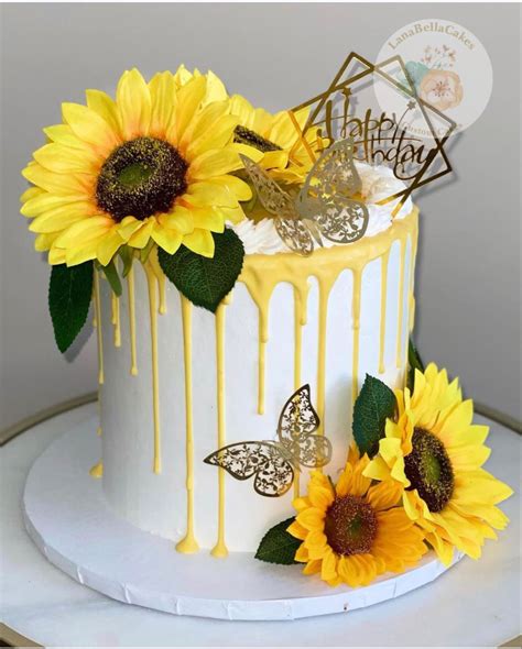 Sunflower Cake Sunflower Cakes Sunflower Birthday Cakes Pretty