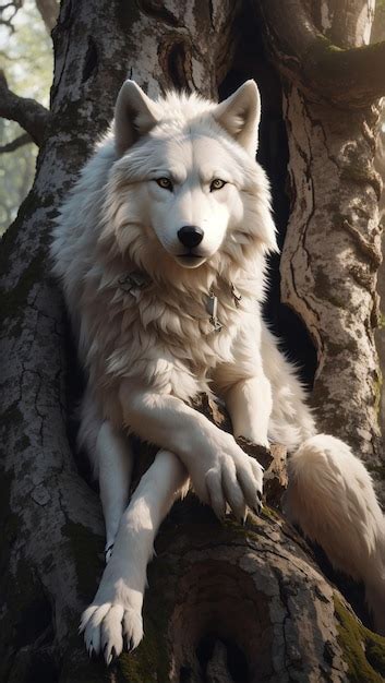White Wolf Sitting