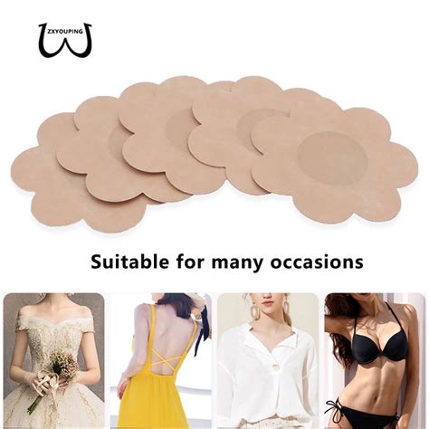 Zxyouping 50pcs Breathable Womens Invisible Nipple Tape Disposable