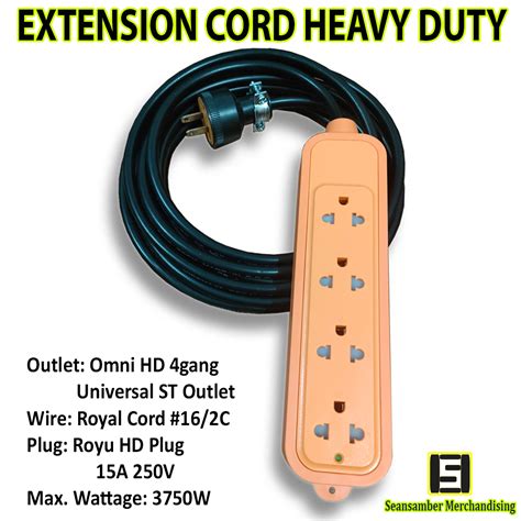 Extension Cord Heavy Duty With Royal Cord 162 And Omni Hd Outlet And