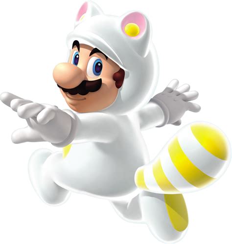 White Tanooki Mario Super Mario 3d Land By Usanintendo On Deviantart
