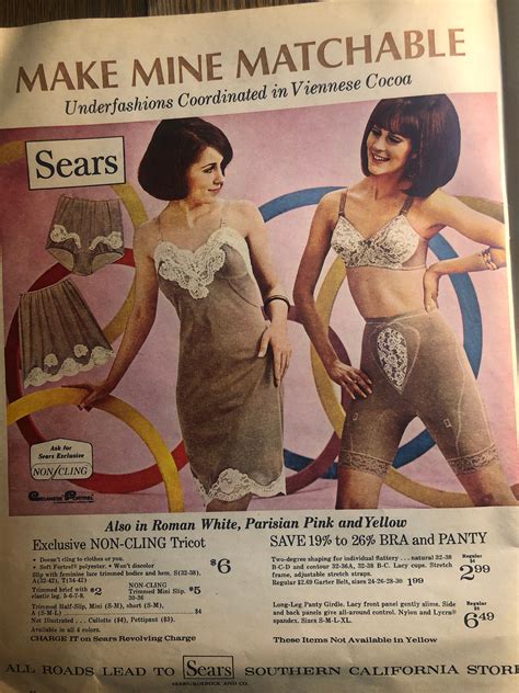 Vintage Sears Lingerie Ad Etsy