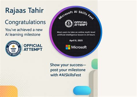 Guinnessworldrecords Linkedinlearning Githubcopilot Aiskillsfest