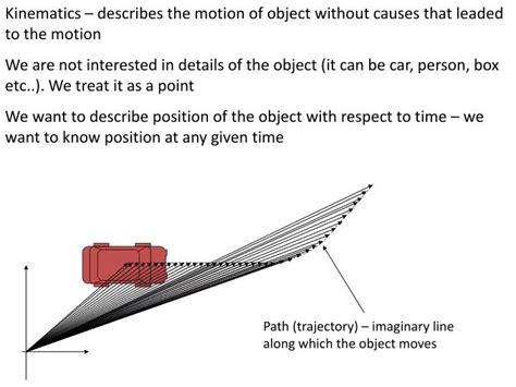 Ppt Kinematics Describes The Motion Of Object Without Causes That