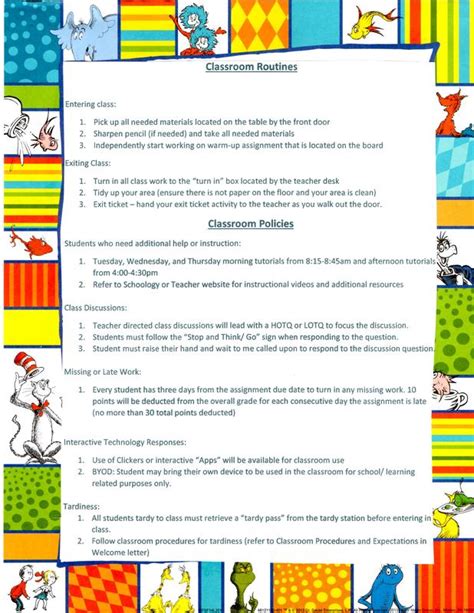 Classroom Structure Mr Mouton