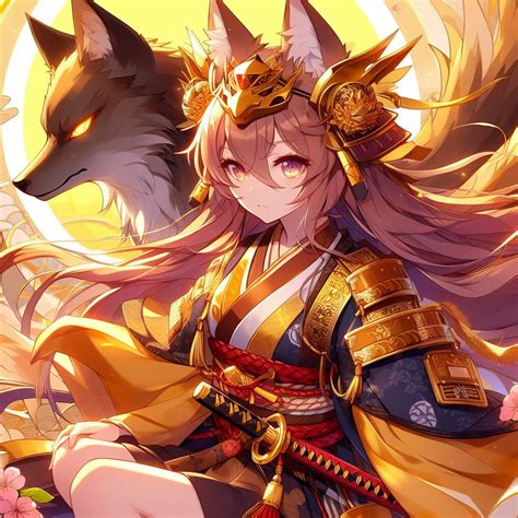 Gold Samurai Wolf Girl 5 By Lunaranimeempire On Deviantart