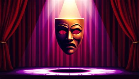 Free Dramatic Theater Mask Image Theatrical Mask Spotlight