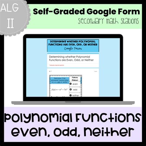 Determining Whether Polynomial Functions Are Even Odd Or Neither