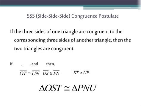 Sss Congruence Postulate Pptx