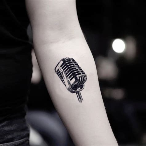 Old School Microphone Tattoo