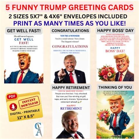 Trump Greeting Card Etsy