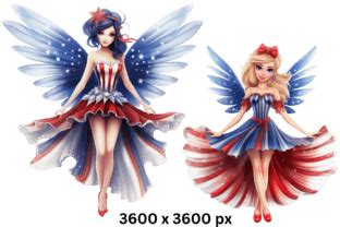 12 Png 4th Of July Fairies Clipart Graphic By Imagination Station