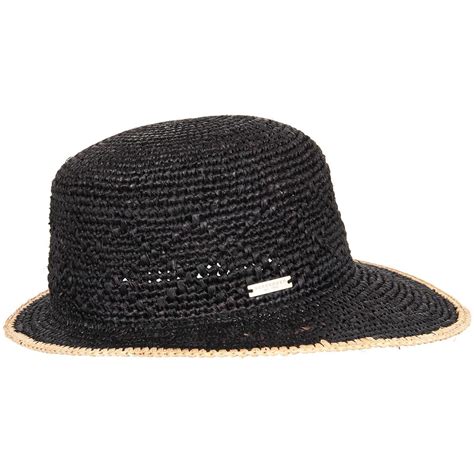 Seeberger Raffia Crochet Cap With Special Weaving Ladies Online