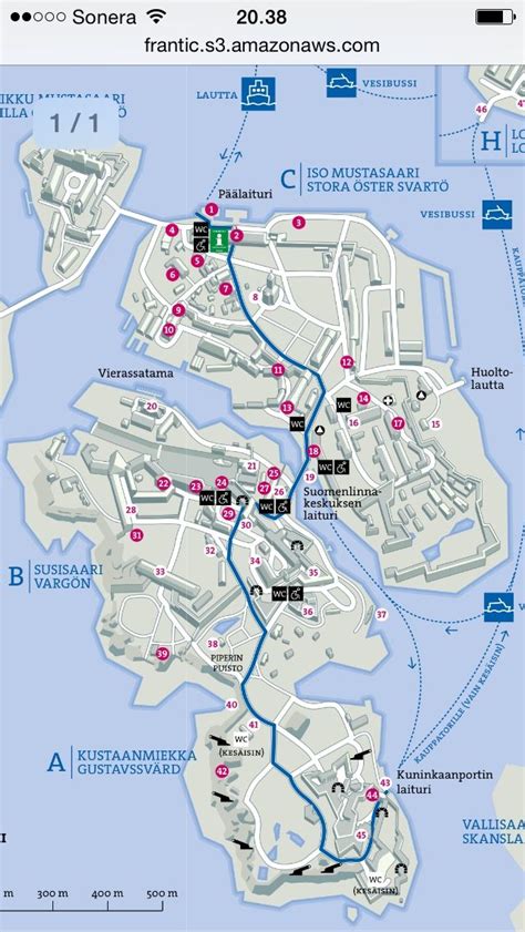 Suomenlinna Map Detailed Location Of Buildings And Streets In Venice