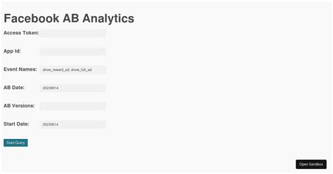 Facebook Ab Analytics Codesandbox