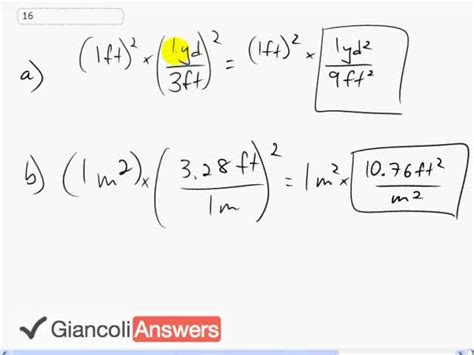 Giancoli 6th Edition Chapter 1 Problem 16 Giancoli Answers