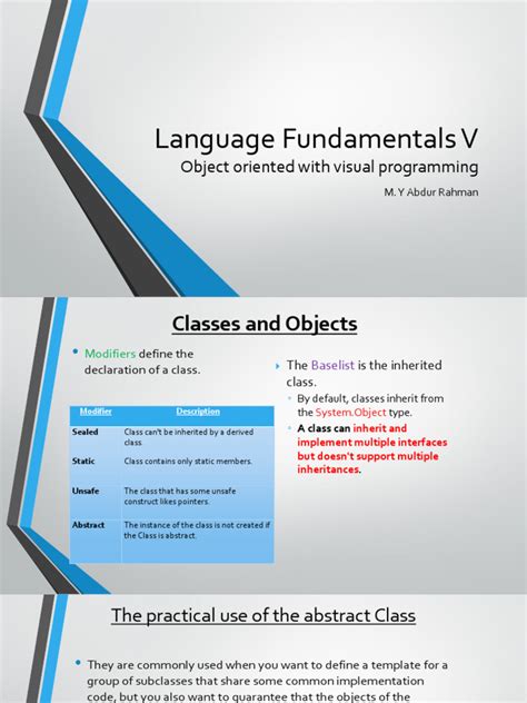 Lecture 06 Programming Fundamentals Pdf Class Computer Programming Inheritance Object