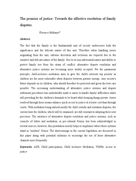 Tdrm Pdf Mediation Alternative Dispute Resolution