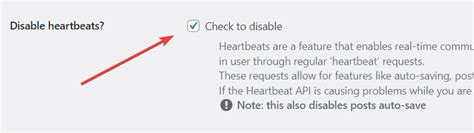 Disable Heartbeats Documentation Woocommerce