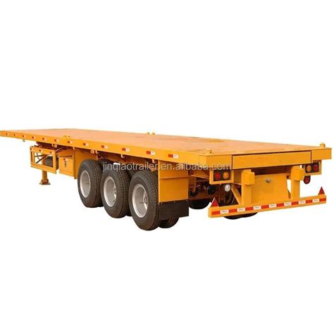 40ft 60t Container Chassis Flatbed 234 Axle Semi Truck Trailer