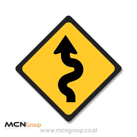 Rambu Lalu Lintas Banyak Tikungan Dengan Tikungan Pertama Ke Kanan Pt