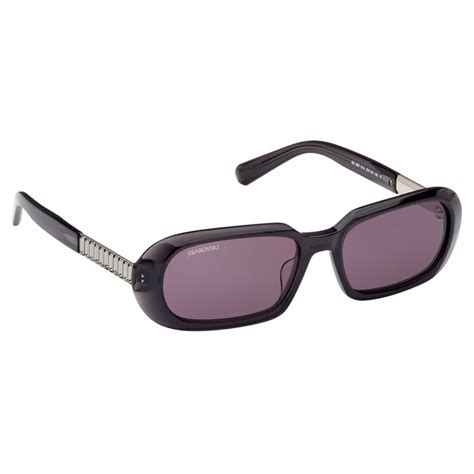 Swarovski Swarovski Oval Sunglasses Black Sunglasses Swarovski Eyewear Avvenice
