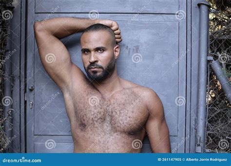 Beautiful Shirtless Ethnic Muscular Male Stock Image Image Of