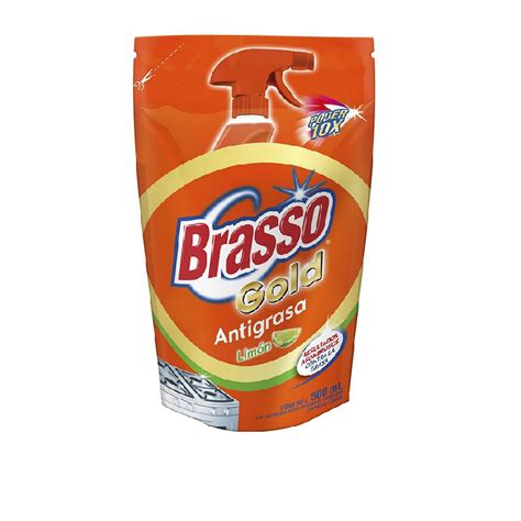Limpiador Liquido Brasso Antigrasa Doypack 500 Ml