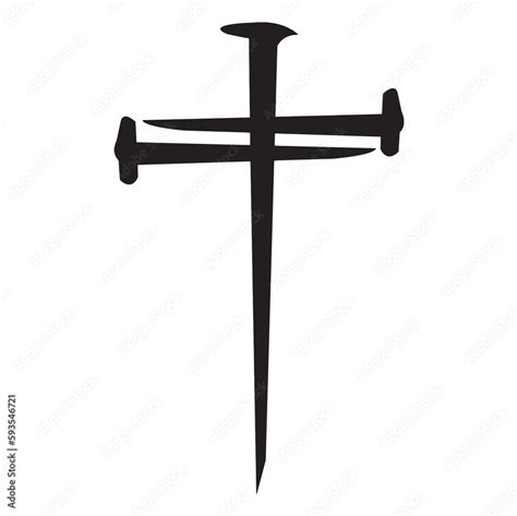 Nail Cross Christian Nail Cross Vector Illustrator Stock Vector Adobe