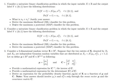 1 Consider A Univariate Binary Classification
