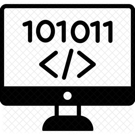 Computer Coding Icon Download In Glyph Style