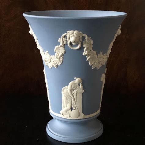 Wedgwood Jasperware Blue Vase 15 Cm Etsy