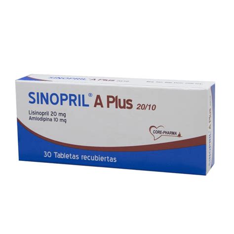 Sinopril A Plus 20 10mg Tabletas Farmaciard