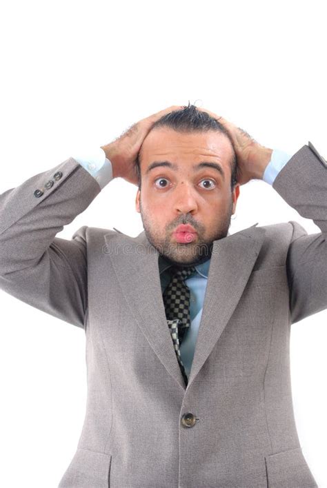 Concerned Stock Image Image Of White Worker Brunet 2173971