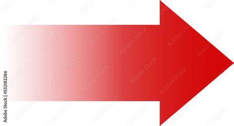 Red Gradient Arrow Shape Symbol For Rising Costs Expenses Isolated
