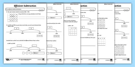 👉 Efficient Subtraction Differentiated Maths Activity
