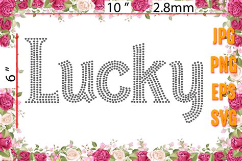 Lucky Rhinestone Template Graphic By Mrumu · Creative Fabrica
