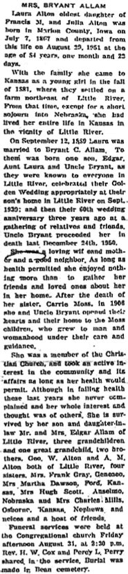 Laura Alton Allam 1867 1951 Find A Grave äreminne