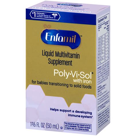Enfamil Poly Vi Sol Multivitamin Supplement Drops With Iron 16667 Fl Oz 50 Ml