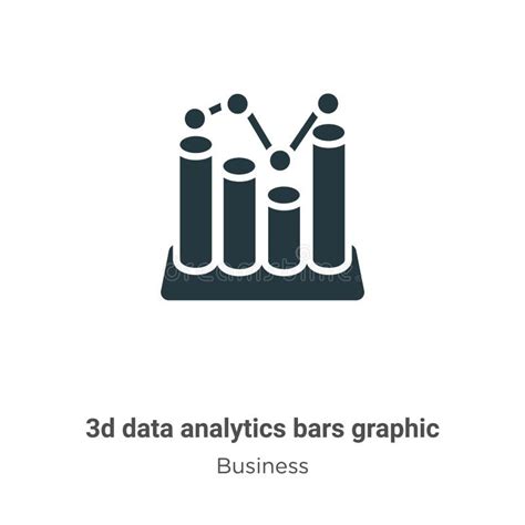 3d Data Analytics Bars Graphic Vector Icon On White Background Flat