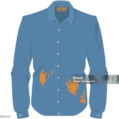 Ilustración De Camisa Sucia Con Vector De Manchas Aislado Sobre Fondo