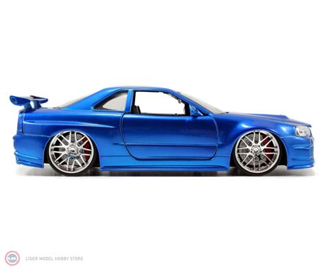 Jada 1 24 2003 Brians Nissan Skyline Gt R R34 Fast And Furious 1