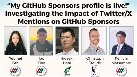 My Github Sponsors Profile Is Live” Investigating The Impact Of Twitterx Mentions On Github