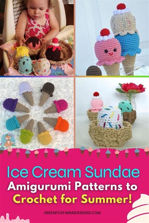 Ice Cream Sundae Crochet Pattern • Green Fox Farms Designs Video