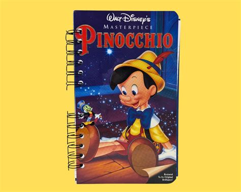 Pinocchio Walt Disney Vhs Movie Notebook Myretrospectioninc