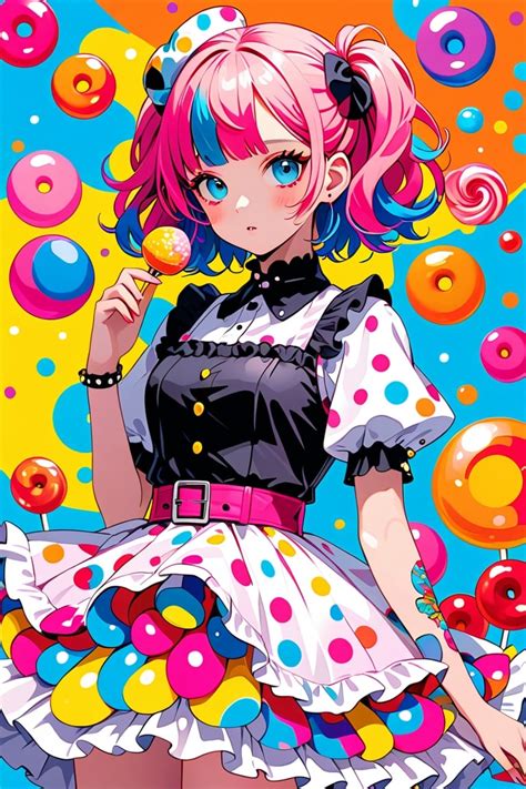 Colorful Pop Art Candy Pop L Image Created By Maehara Tensorart