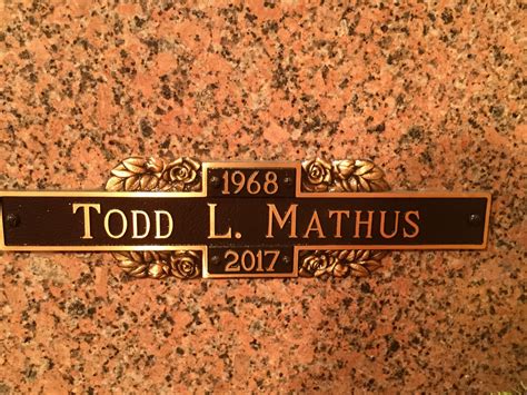Todd Lee Mathus 1968 2017 Find A Grave Memorial